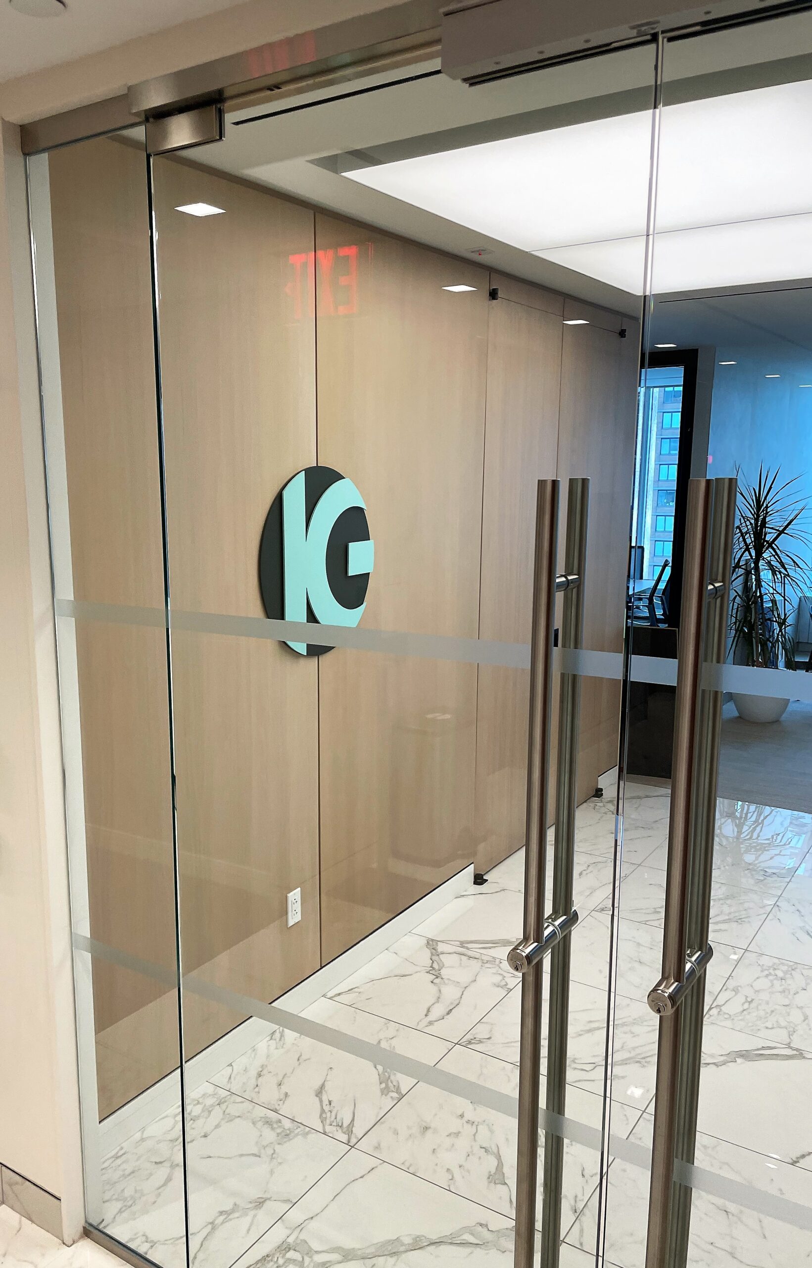 KG Funds Brand with Corporate Logo Lobby Sign in New York!